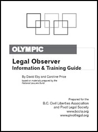 Olympics Legal Observers Handbook - BC Civil Liberties Association