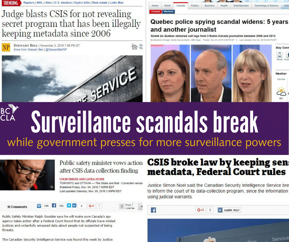 Surveillance scandals break while government presses for more ...