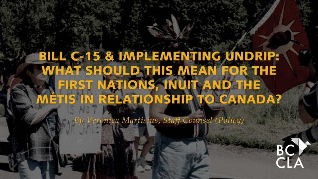 Bill C-15 & Implementing UNDRIP: What should this mean for the First ...
